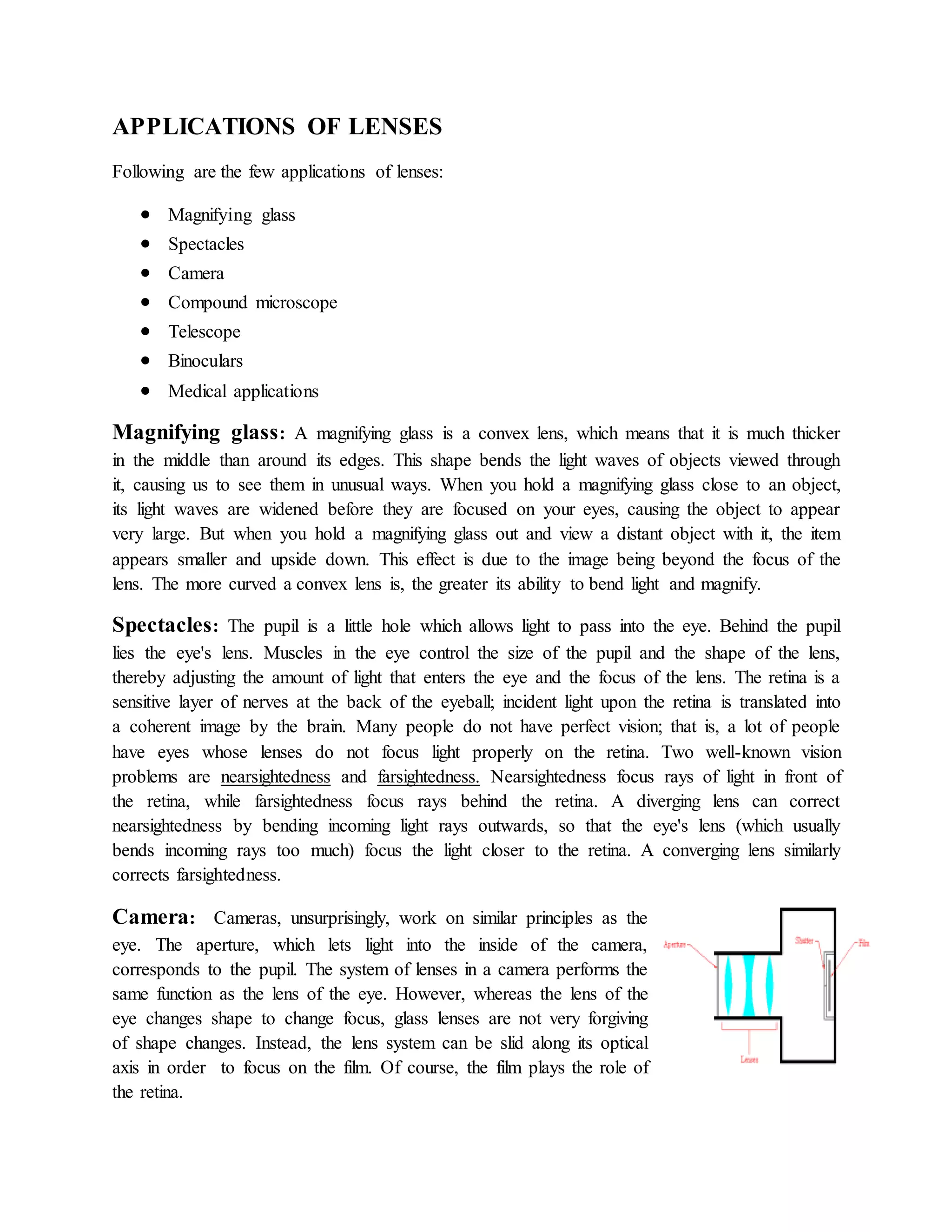 Application of lense | PPTX