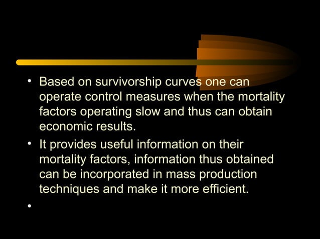 Application of life tables in insect pest management | PPT | Science