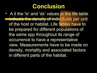 Application of life tables in insect pest management | PPT