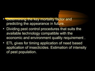 Application of life tables in insect pest management | PPT