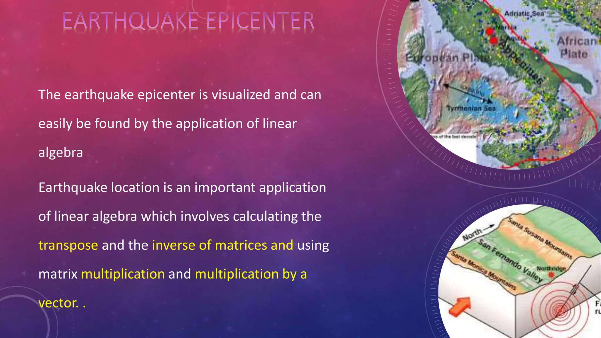 Application Of Linear Algebra in Earth Sciences | PPTX
