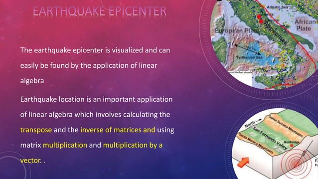Application Of Linear Algebra in Earth Sciences | PPTX | Geology | Science