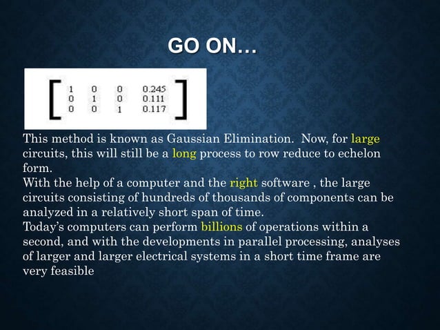 Application of Linear Algebra in Electrical Circuit | PPTX | Physics ...