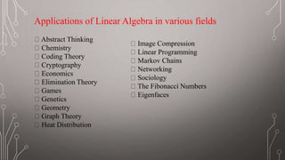 Application of linear algebra in ETE | PPT