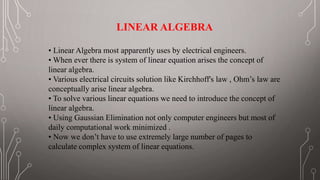 Application of linear algebra in ETE | PPT