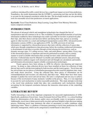 Application Of Long Short Term Memory Networks For Long- And Short-Term Bus Travel Time ...