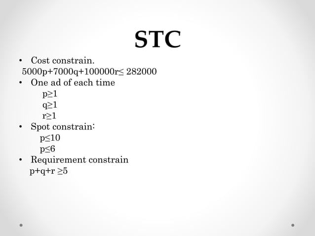 Application of lpp in marketing | PPTX | Marketing and Advertising ...