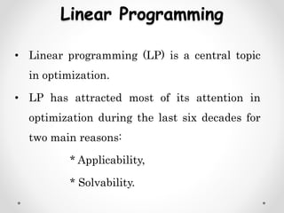 Application of lpp in marketing | PPTX