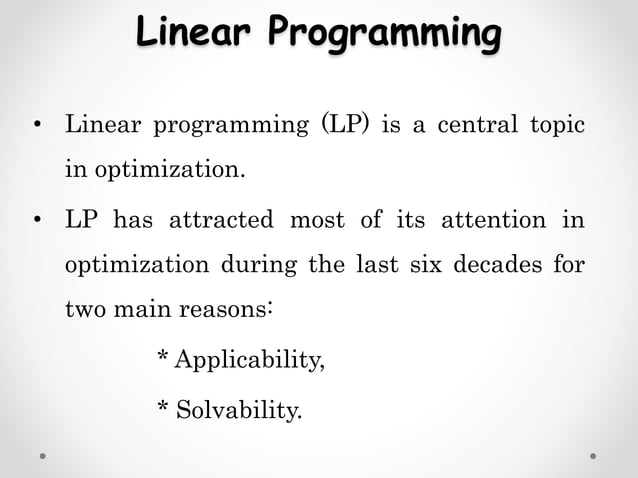 Application of lpp in marketing | PPTX | Marketing and Advertising ...