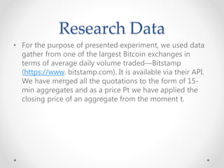 Application of machine learning algorithms for Bitcoin Automated Trading. | PPT