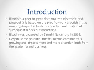 Application of machine learning algorithms for Bitcoin Automated Trading. | PPT