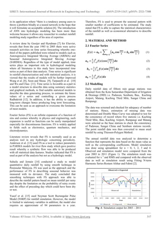 Application of mathematical modelling in rainfall forcast a csae study in sgs. sarawak basi ...