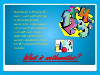 Application of mathematics | PPTX