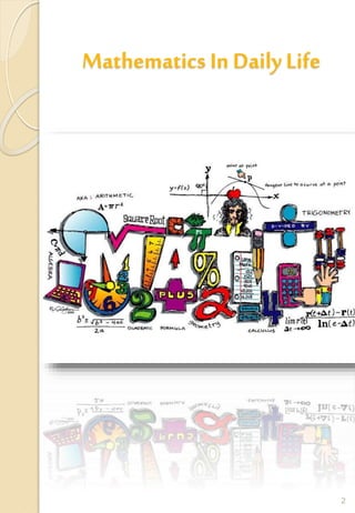 Application of mathematics in daily life | PPTX