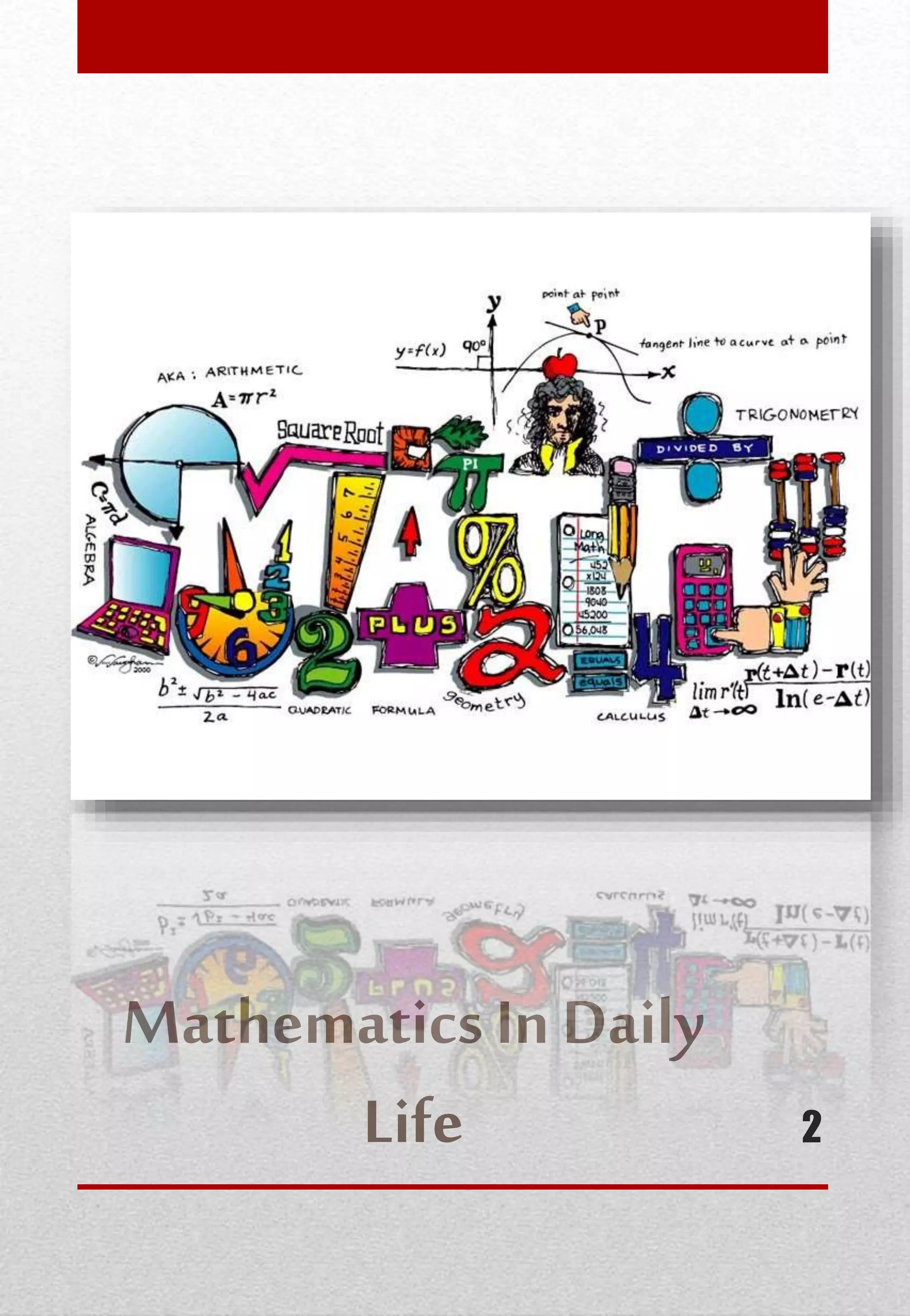 Application of mathematics in daily life | PPTX