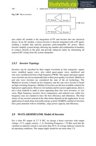 Application Of MATLAB SIMULINK In Solar PV Systems | PDF