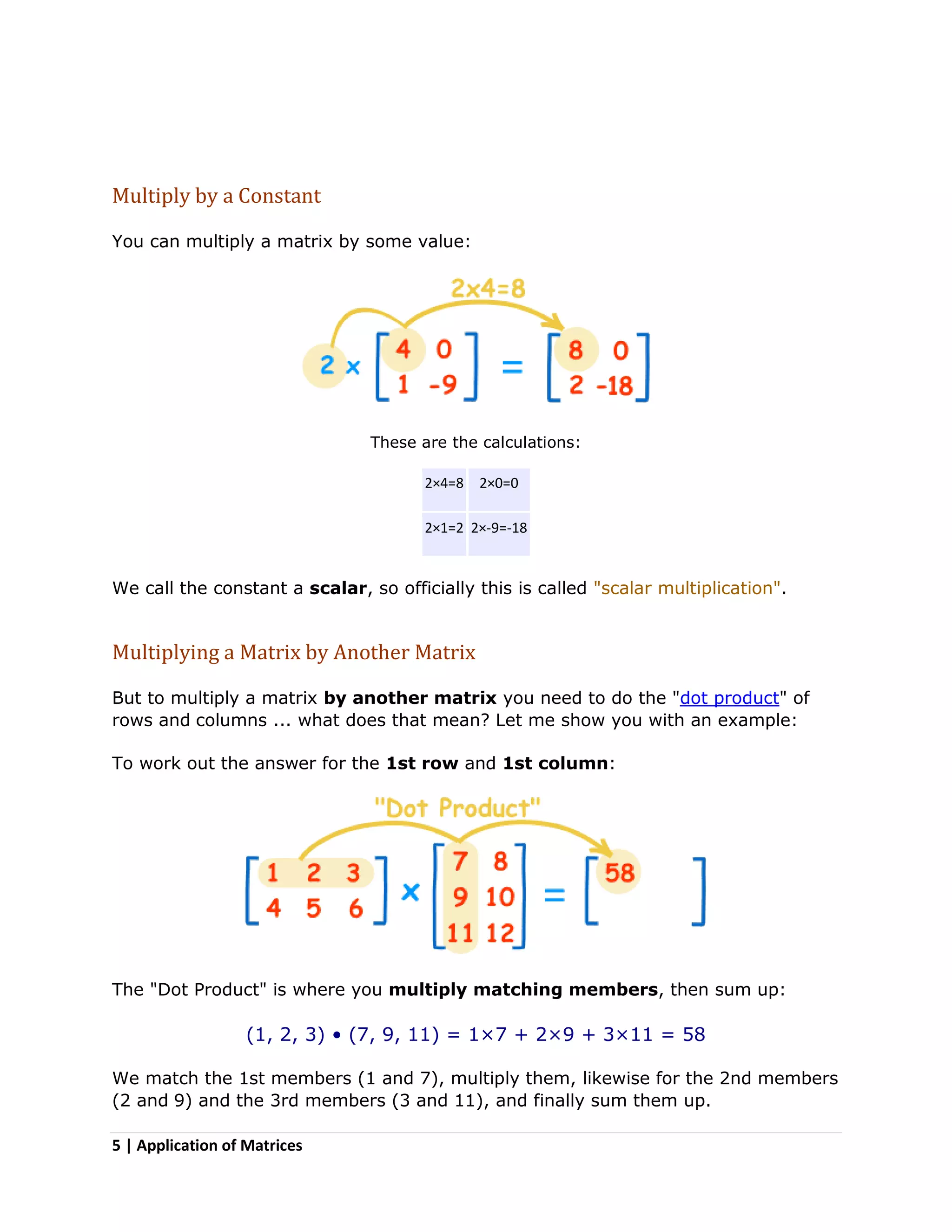 Application of matrices in real life | DOCX