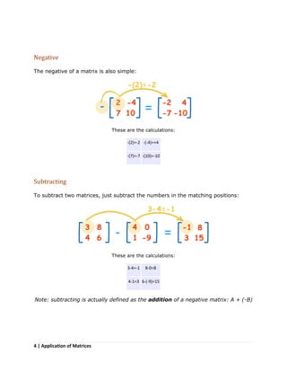Application of matrices in real life | DOCX