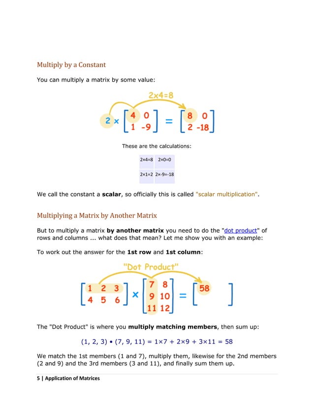 Application of matrices in real life | DOCX