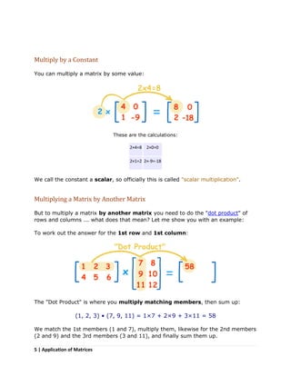 🌱 Application of matrices. What are the Applications of Matrices in ...
