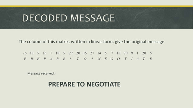 Application Of Matrices On Cryptography Pptx