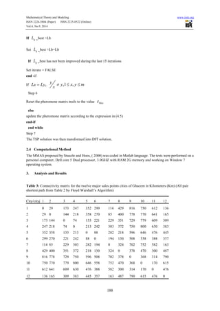 Application of max min ant system in modelling the inspectional | PDF | Beekeeping | Hobbies ...