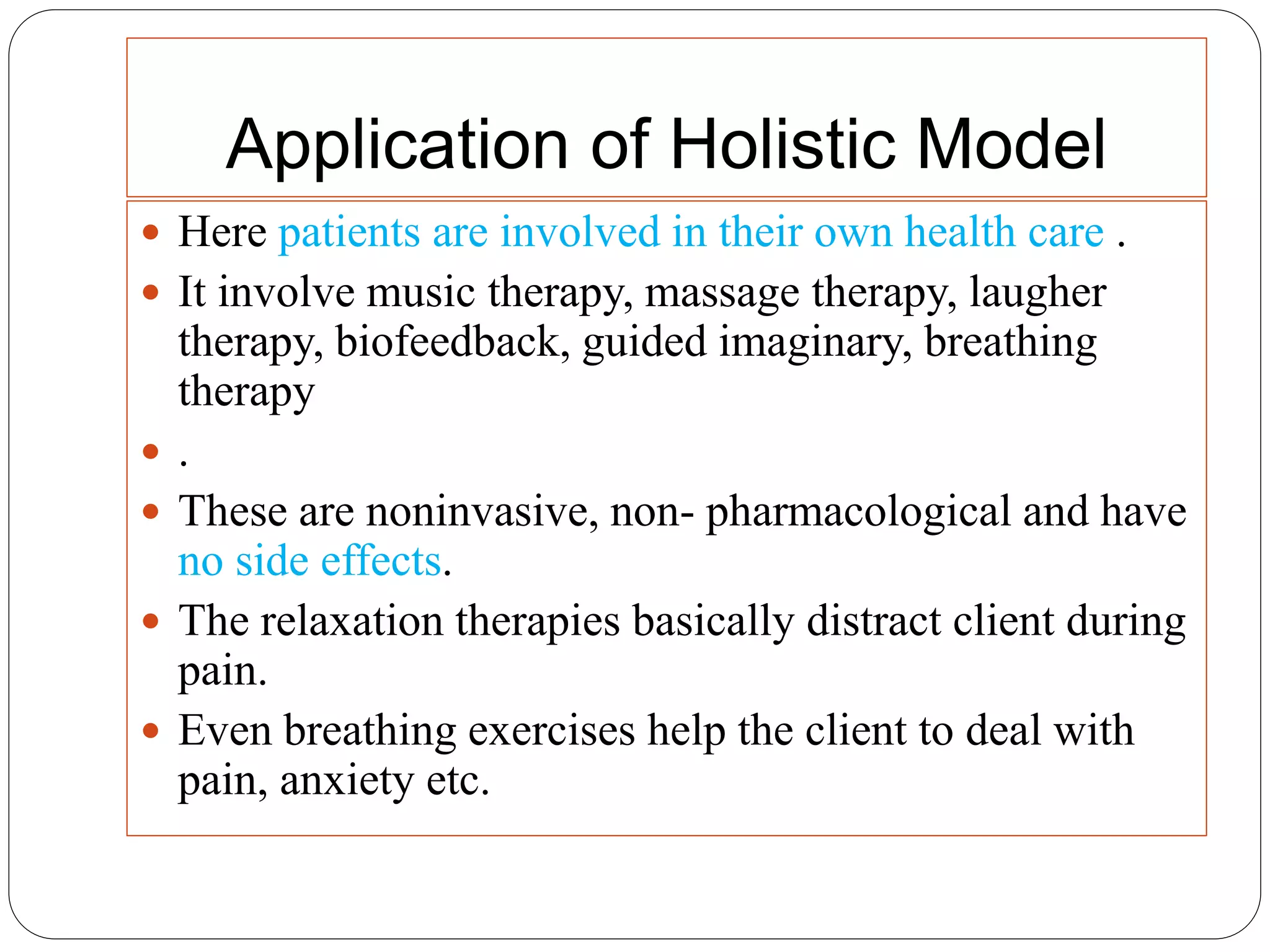 Application of medical, spiritual and holistic model in public health ...
