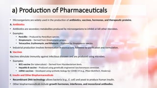 Application of Microbiology- Industrial, agricultural, medical | PPTX