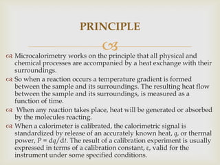 Application of microcalorimeter in stability study | PPTX | Chemistry ...