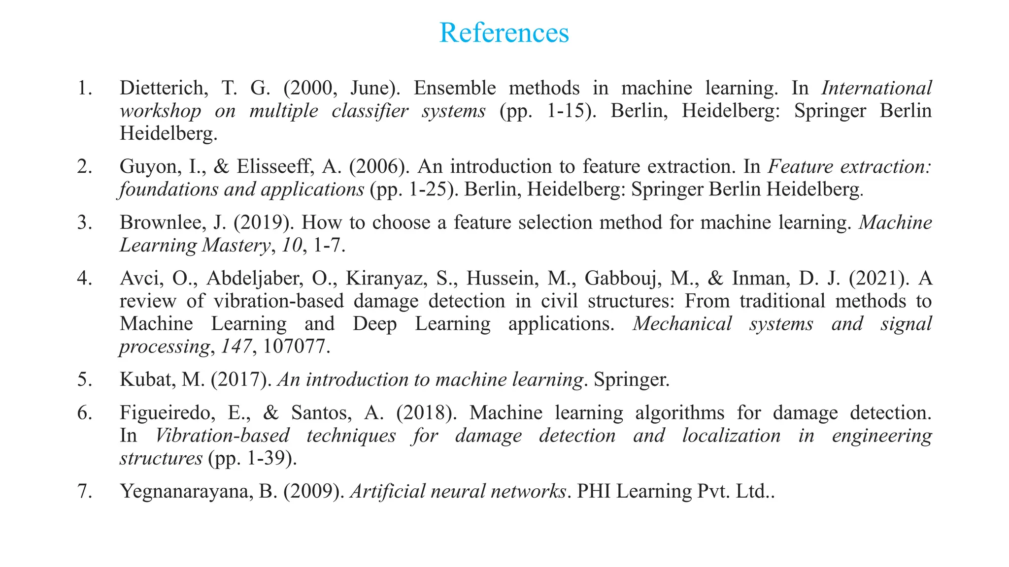 Application of Machine Learning in Structural Health Monitoring | PDF