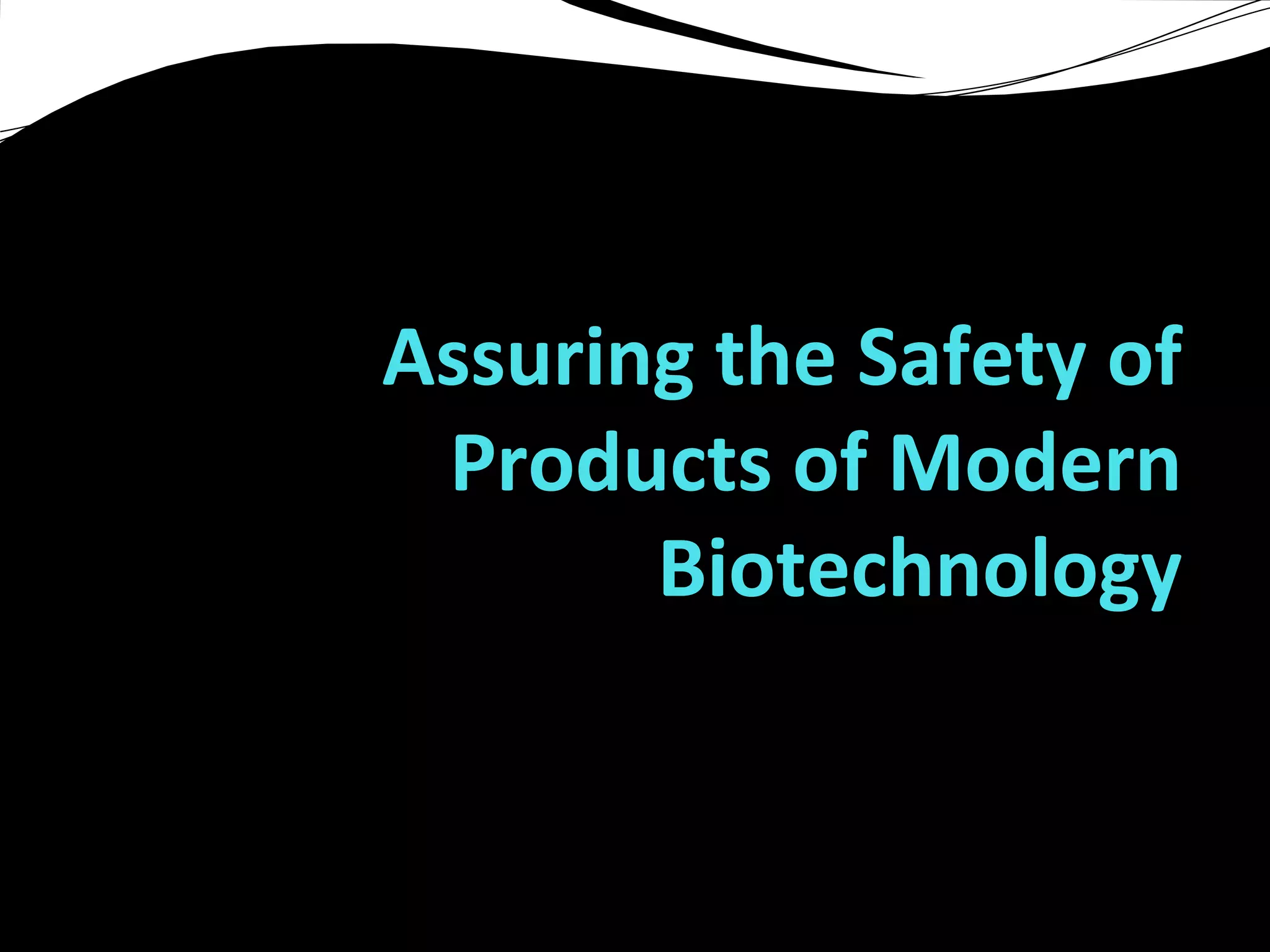 Application of modern biotechnology | PPT