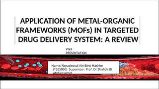 Application of MOF in Targeted drug delivery system- A review.pptx