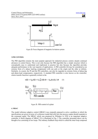 Application of mrac techniques to the pid controller for nonlinear magnetic levitation system ...