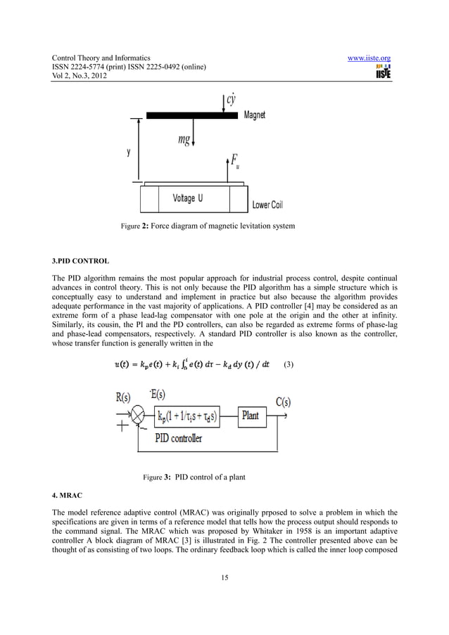 Application Of Mrac Techniques To The Pid Controller For Nonlinear