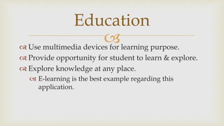 Application of multimedia | PPTX