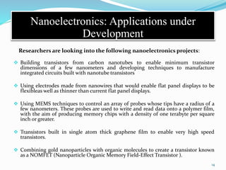 Application of nanotechnology | PPTX