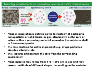 Application of nanotechnology in food processing | PPTX
