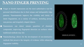 Nanotechnology in Forensics Applications | PPTX