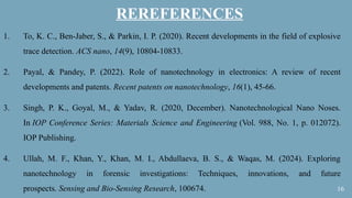 Nanotechnology in Forensics Applications | PPTX