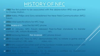 Application of near field communication (nfc) | PPTX