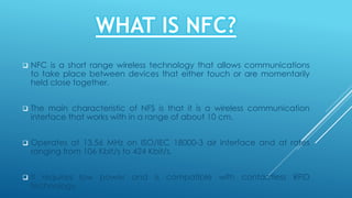 Application of near field communication (nfc) | PPTX