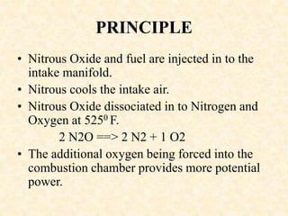 Application of nitrous oxide in automobiles ppt | PPT