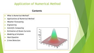 Application of numerical method | PPTX