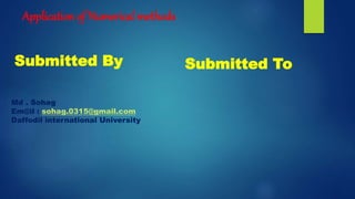 Application of numerical methods | PPT