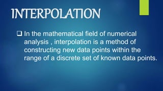 Application of numerical methods | PPT