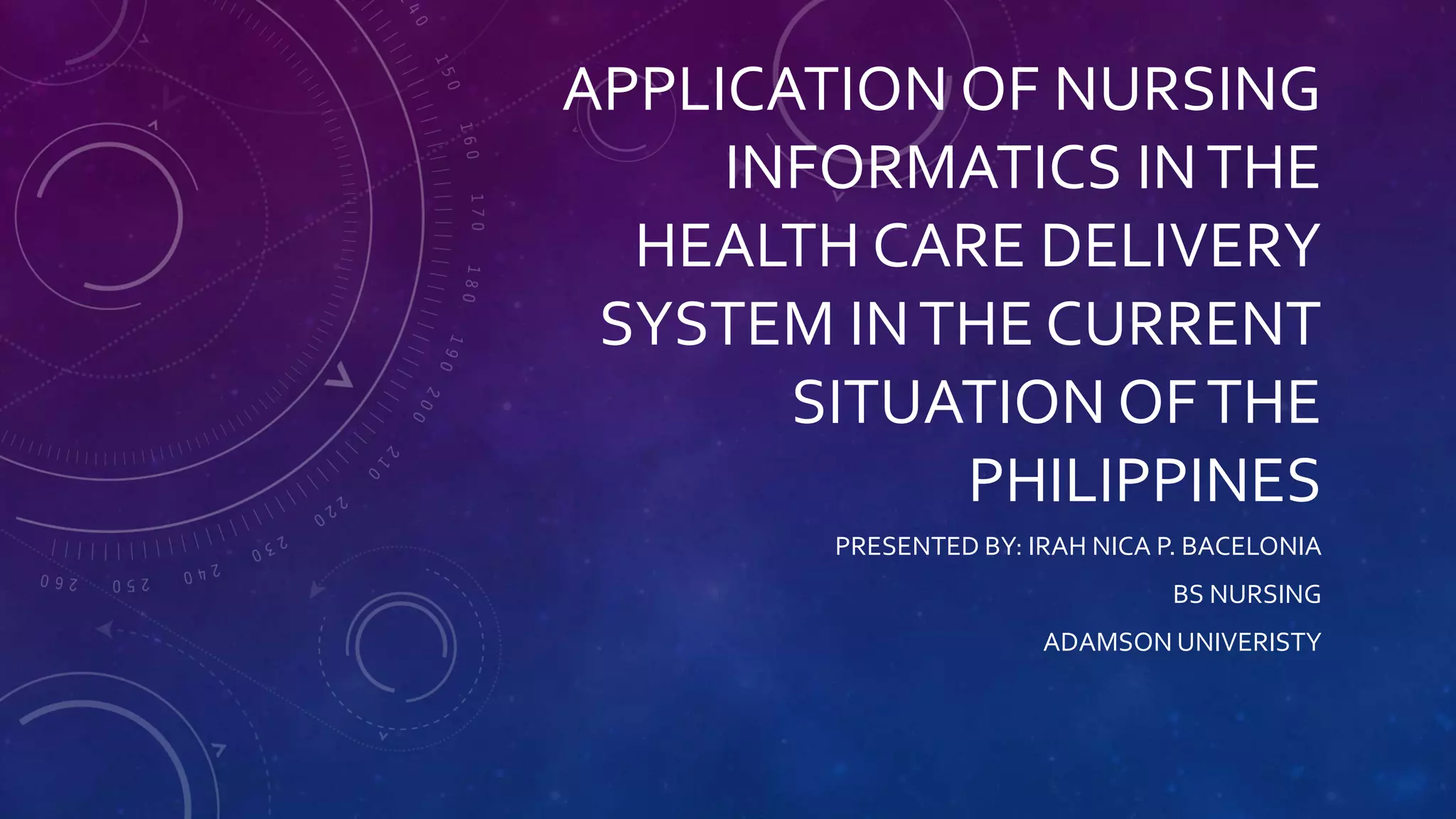 Application of nursing informatics | PPTX