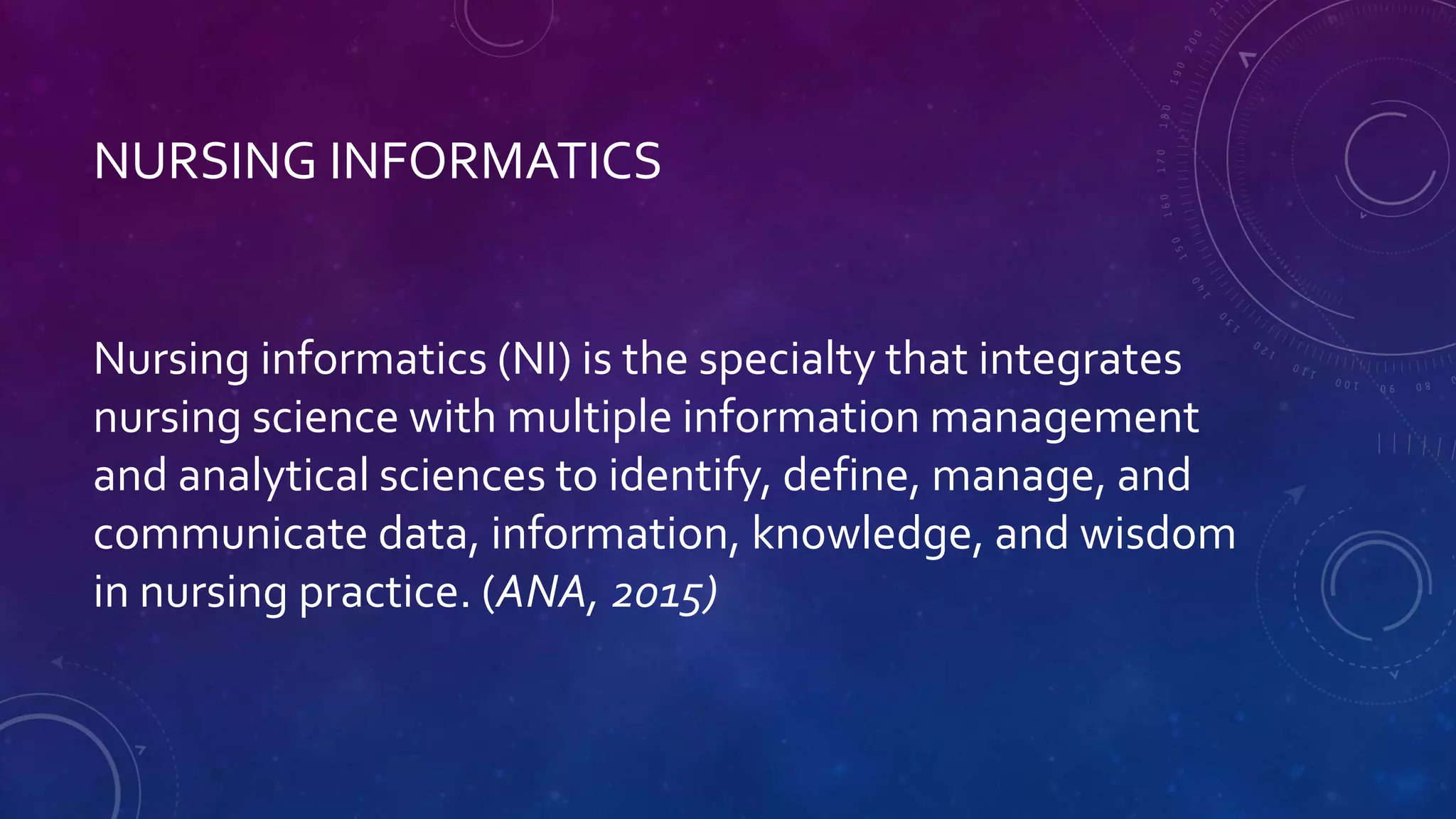 Application of nursing informatics | PPTX