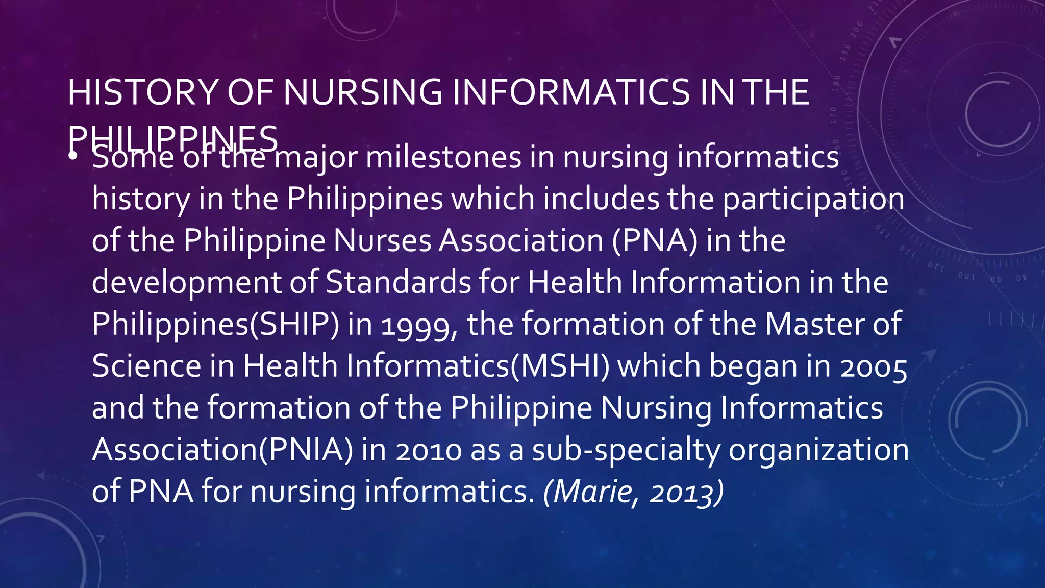 Application of nursing informatics | PPTX