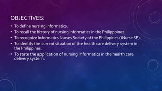 Application of nursing informatics | PPTX