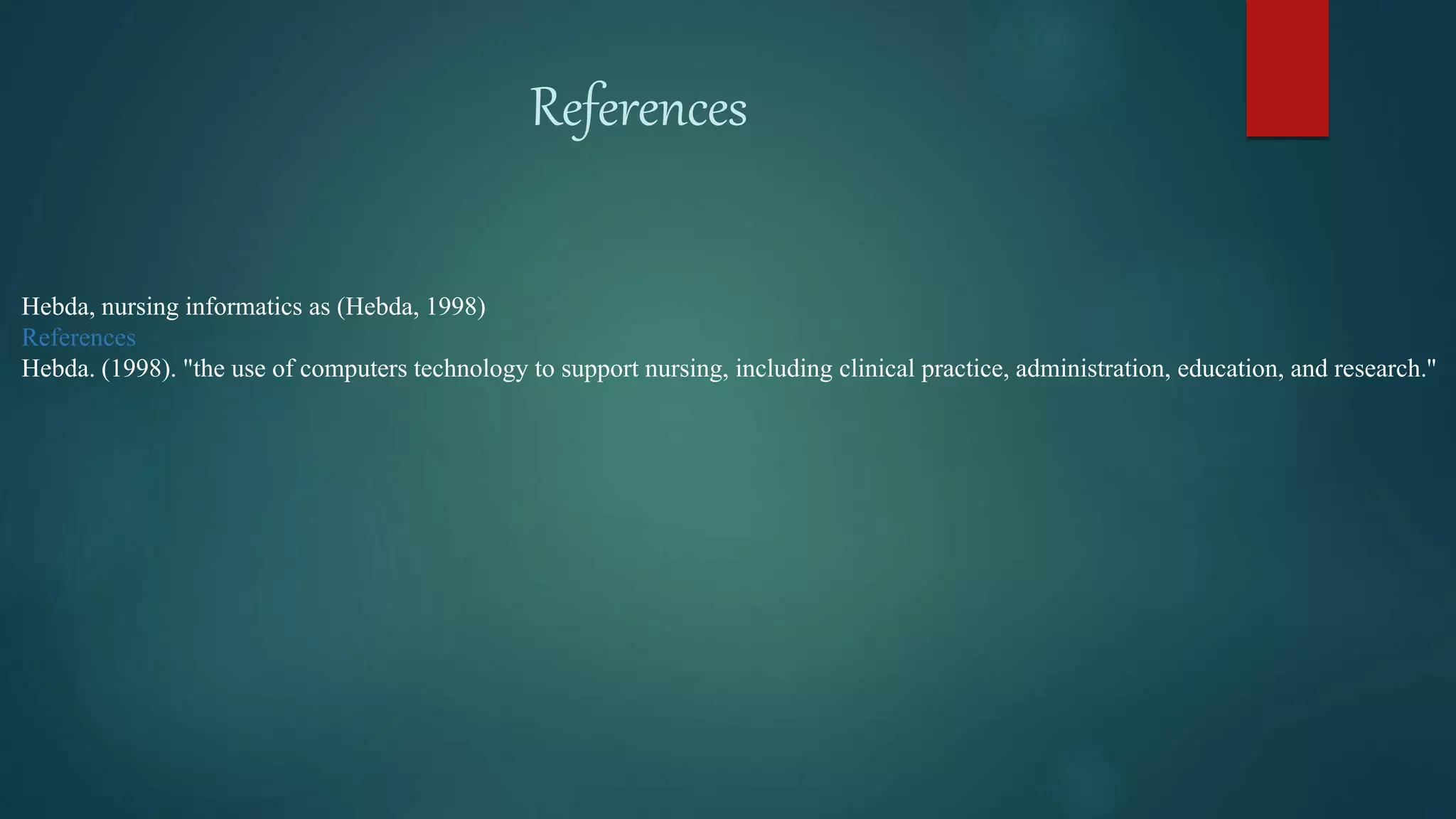 Application of nursing informatics | PPTX